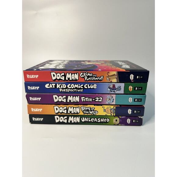 Other | Lot Of 8 Dog Man Cat Kid Dav Pilkey Hard Cover Books Fetch22 ...